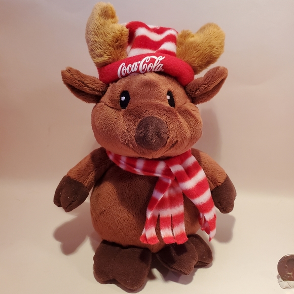 Holiday | Coca Cola Plush Reindeer Moose Winter Stuffed Animal ...